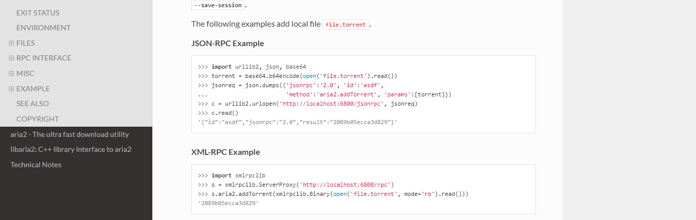 Aria2 RPC 实现机制 | AheadSnail's blog